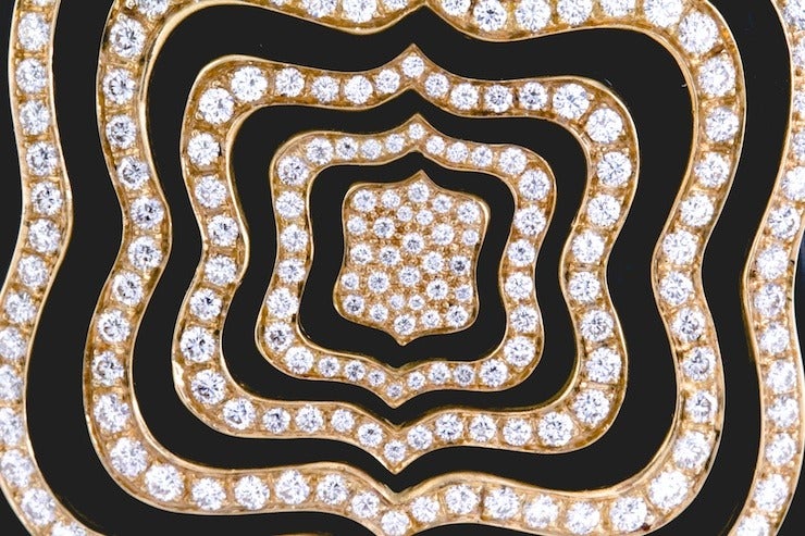 Donald Huber Onyx Diamond Gold Bracelet For Sale at 1stDibs