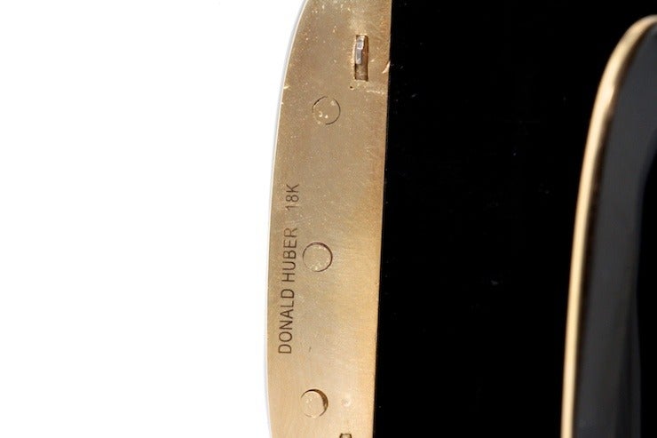 Donald Huber Onyx Diamond Gold Bracelet For Sale at 1stDibs