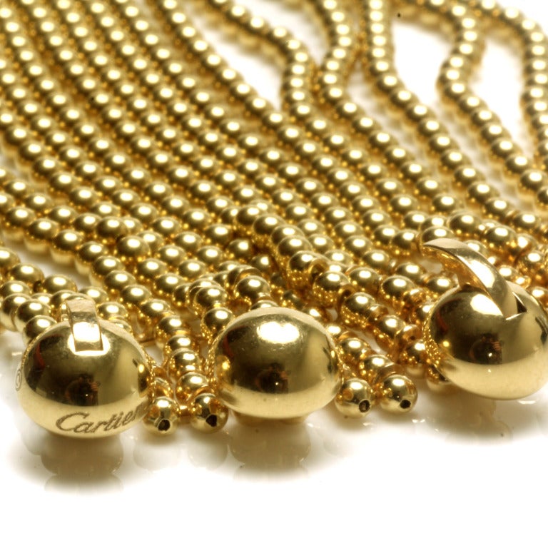 Cartier Draperie de Decollete Diamond Yellow Gold Necklace at 1stDibs