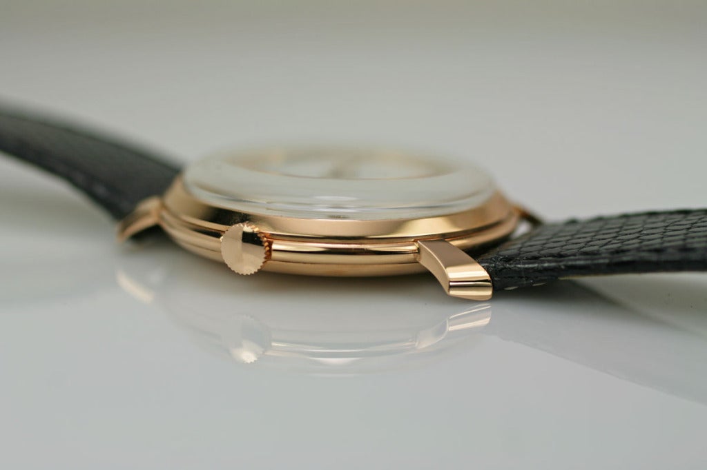 IWC Wrist Watch w/ Cloisonné Israeli Flag Dial Rose Gold c1950s at ...