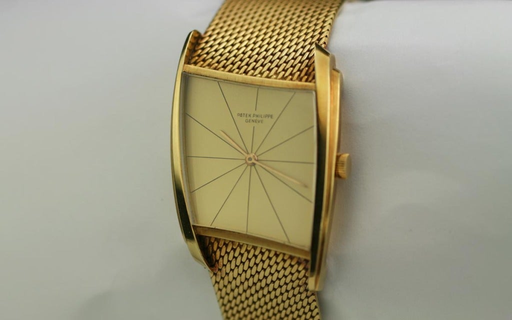 PATEK PHILIPPE Yellow Gold Asymmetric Wristwatch Ref 3424 by Gilbert ...