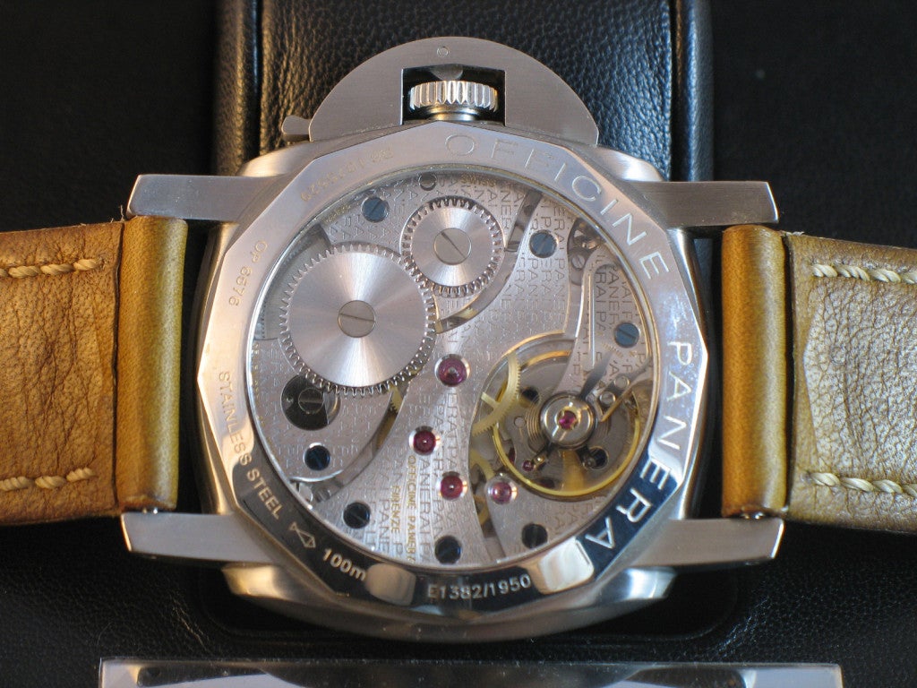 Panerai Stainless Steel Luminor 1950 Wristwatch PAM 127 circa 2002 at ...