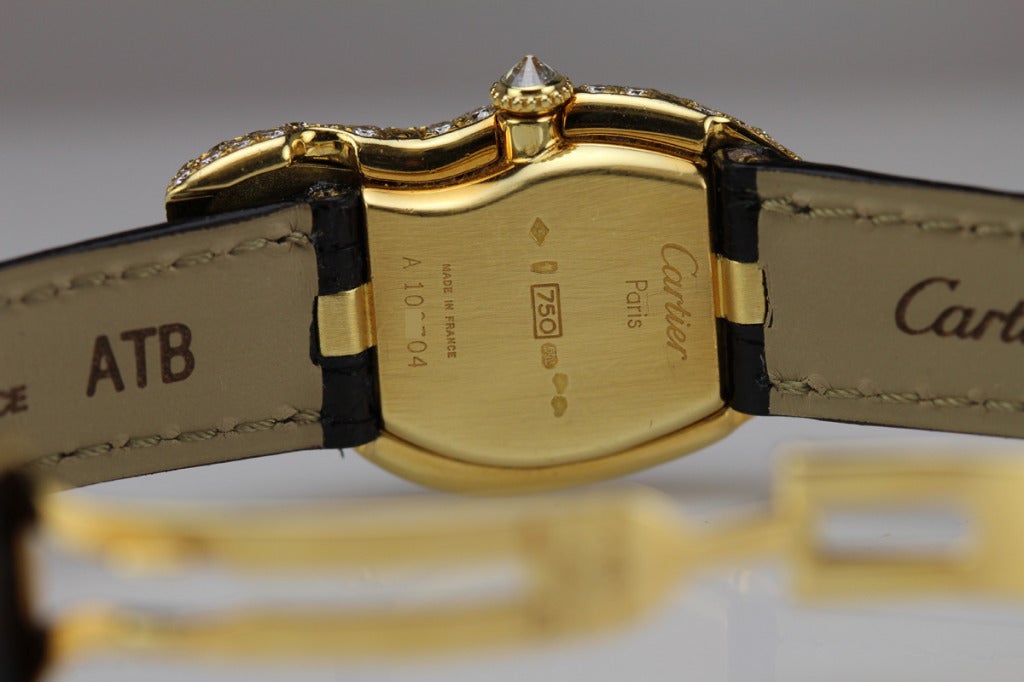 Cartier Lady's Yellow Gold and Diamond Crash Wristwatch circa 1991 at ...
