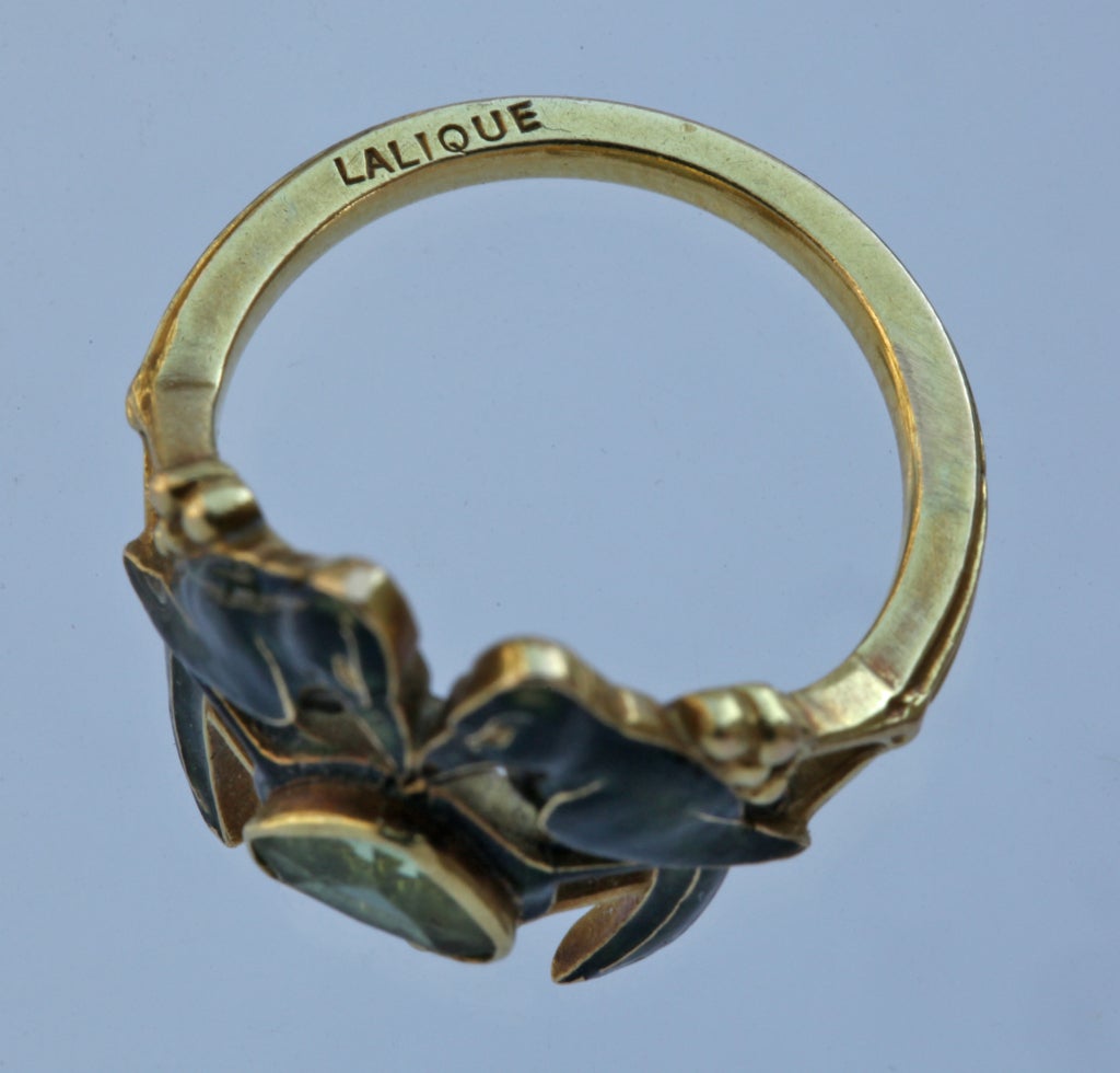 RENE LALIQUE Rare Betrothal Art Nouveau Ring at 1stDibs | rene lalique ring
