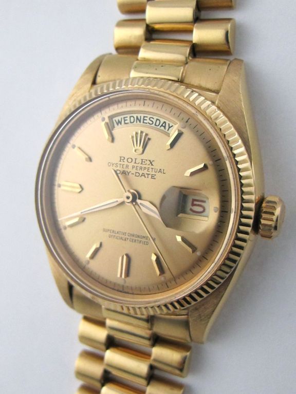 Rolex 18K PG Day-Date President ref# 6611 c. 1957 at 1stDibs | rolex ...