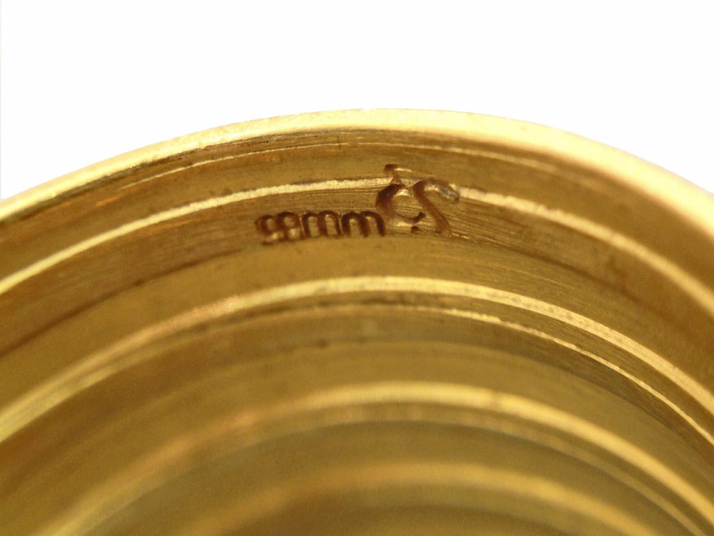 Eva Steinberg Diamond Gold Diagonal Bar Ring at 1stDibs