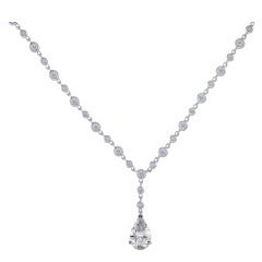 Pear-Shaped Diamond Necklace at 1stDibs