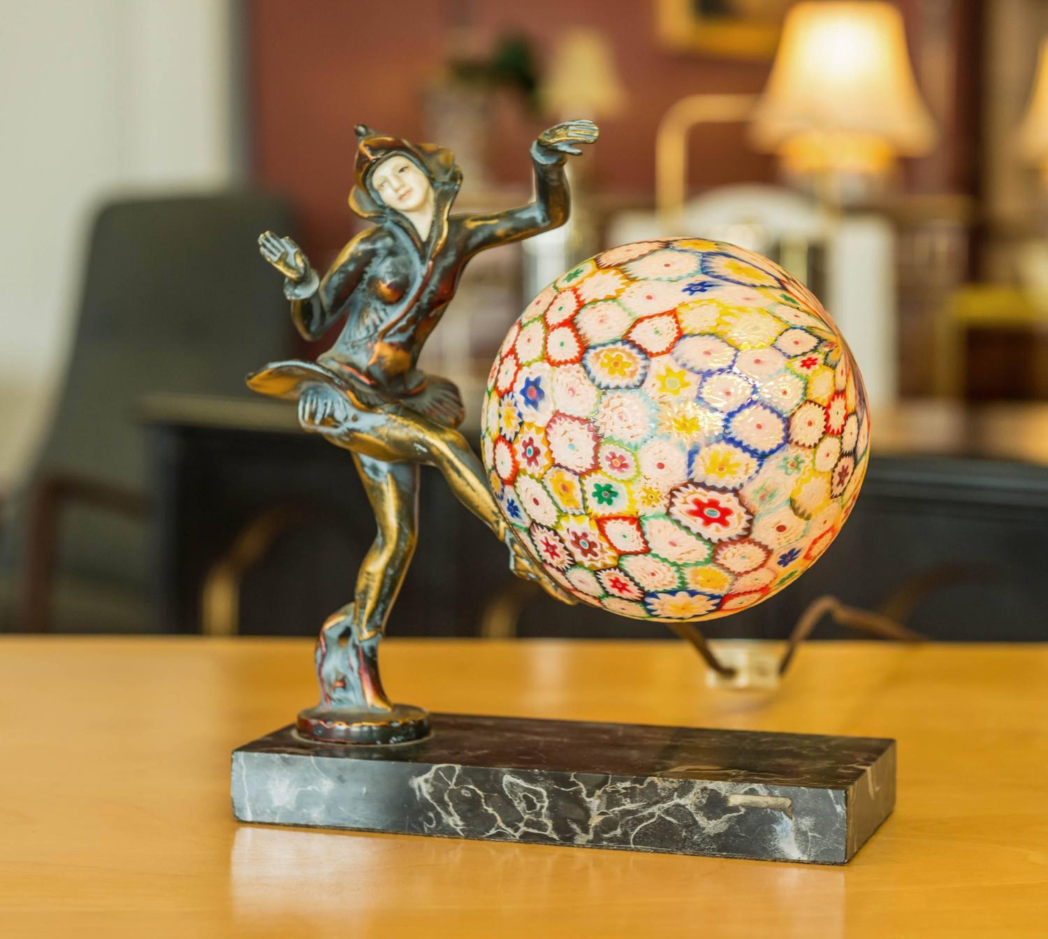 Gerda Gerdago Art Deco Harlequin Style Dancer Lamp at 1stdibs