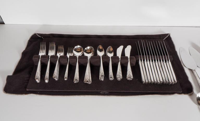 Art Deco Silver Plate Set of 12 Flatware by Community at 1stDibs