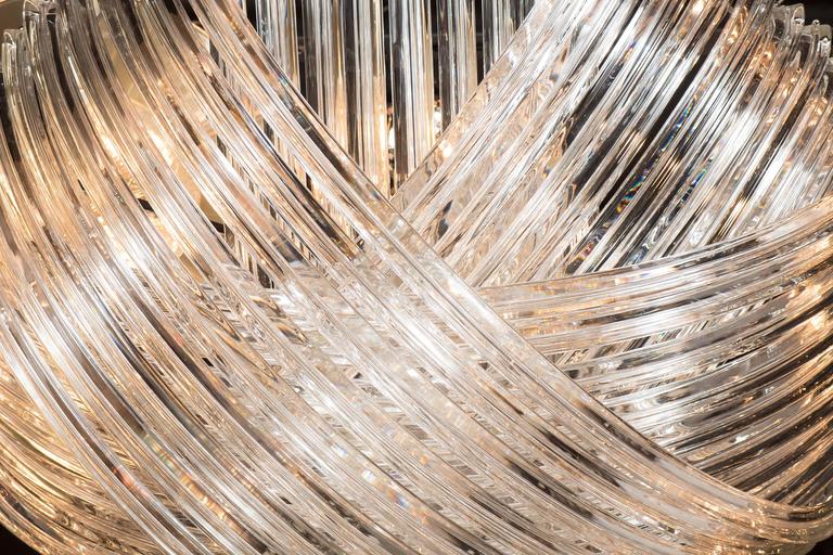 Exquisite and Monumental Modernist Murano Glass Ribbon Chandelier at ...