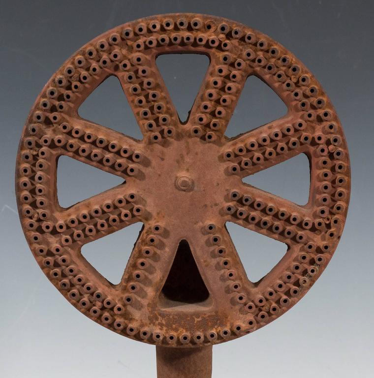 Vintage Industrial Decorative Iron Wheel Sculpture For Sale at 1stDibs ...