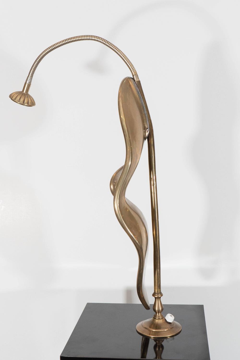 Salvador Dali's 'Melting Clock' Sculptural Lamp in Brass at 1stdibs