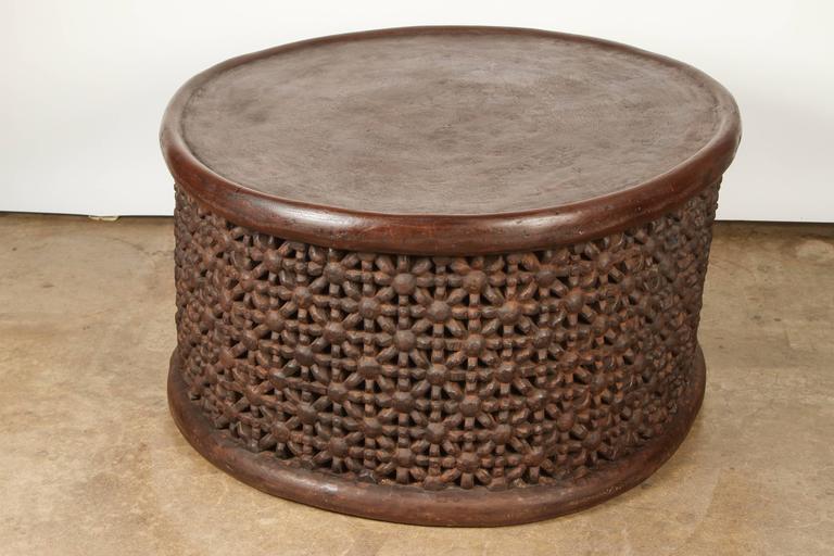 Round African Drum Table at 1stDibs