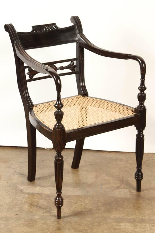 British Colonial Ebony Armchair at 1stDibs