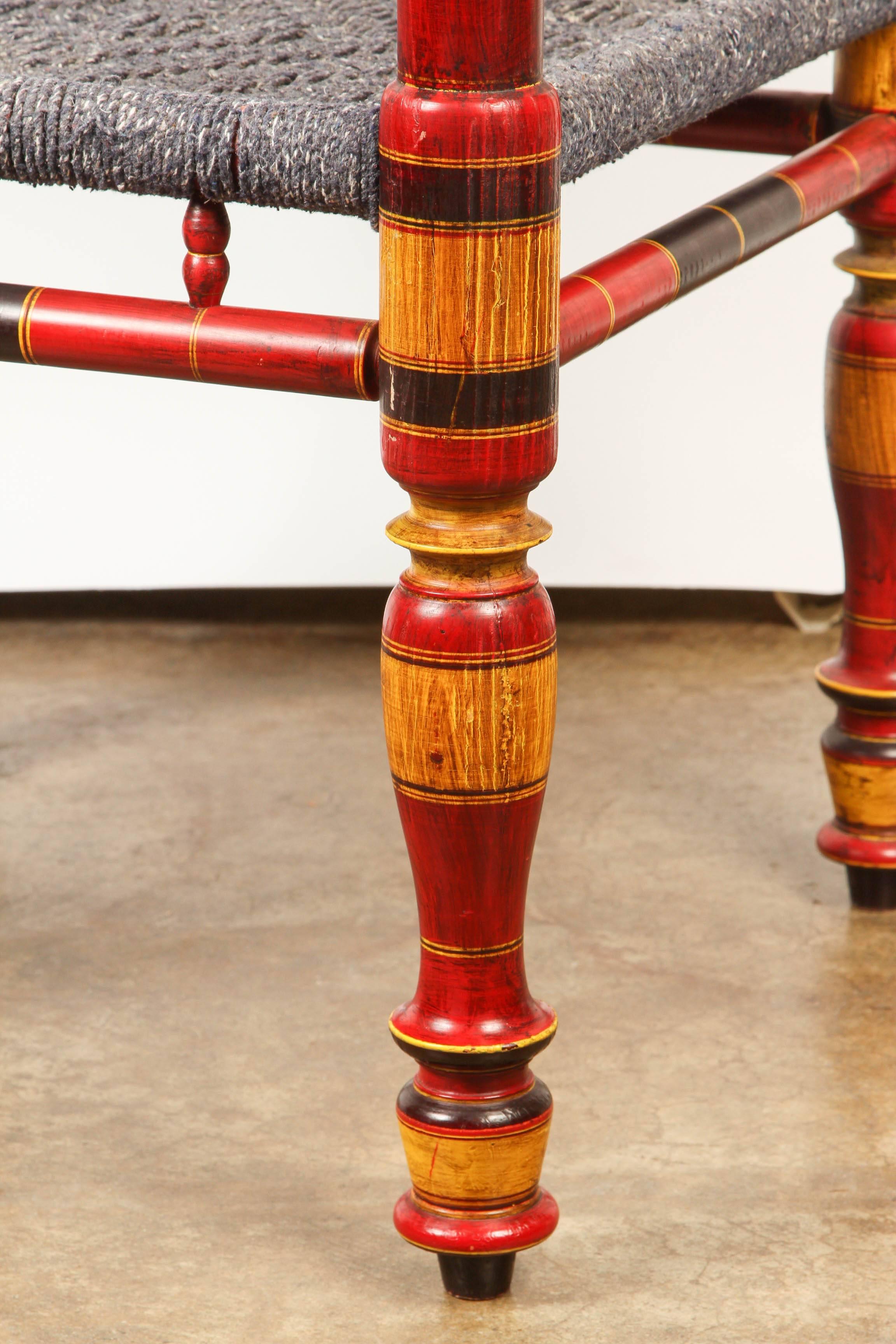 Pakistani Painted Armchair at 1stDibs