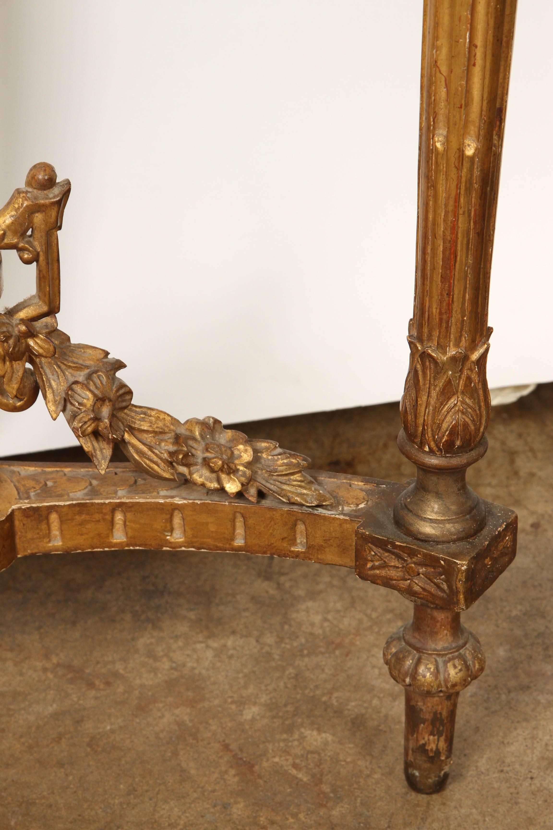 French Gilded Demilune Console at 1stDibs | french demilune table