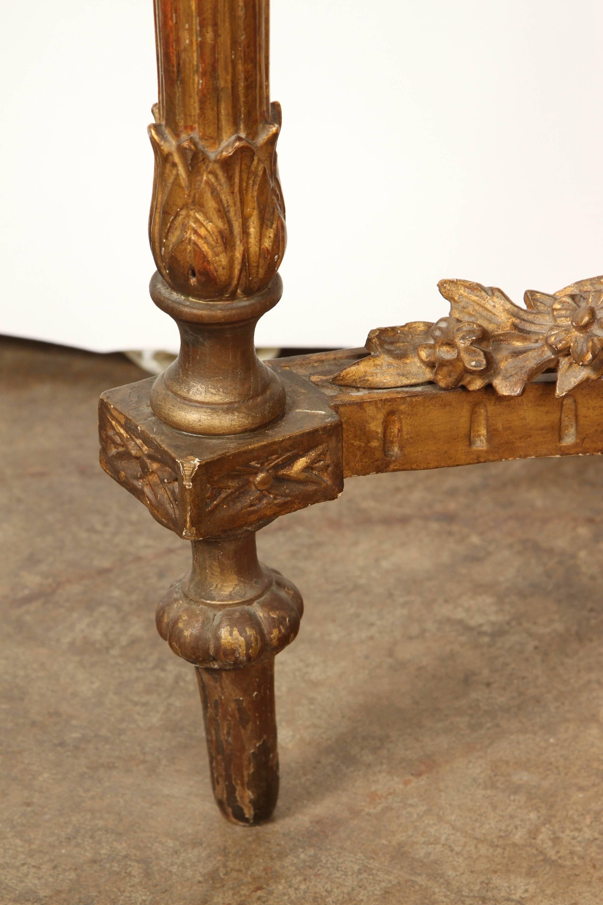 French Gilded Demilune Console at 1stDibs | french demilune table