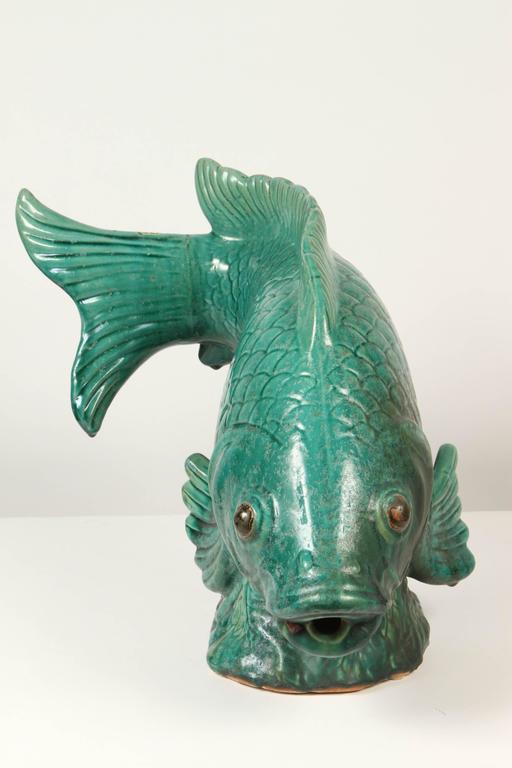 Wonderful Large Ceramic Koi Figure For Sale at 1stDibs | large ceramic ...