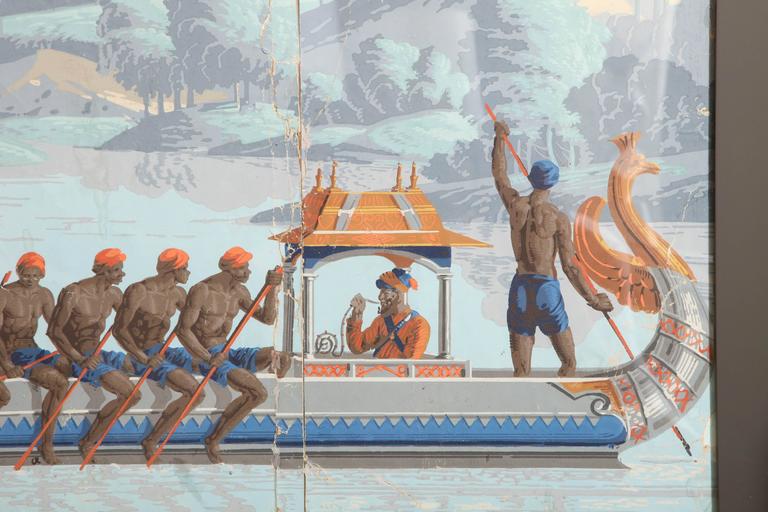 Framed Zubar Wallpaper Panel, French circa 1810 at 1stDibs
