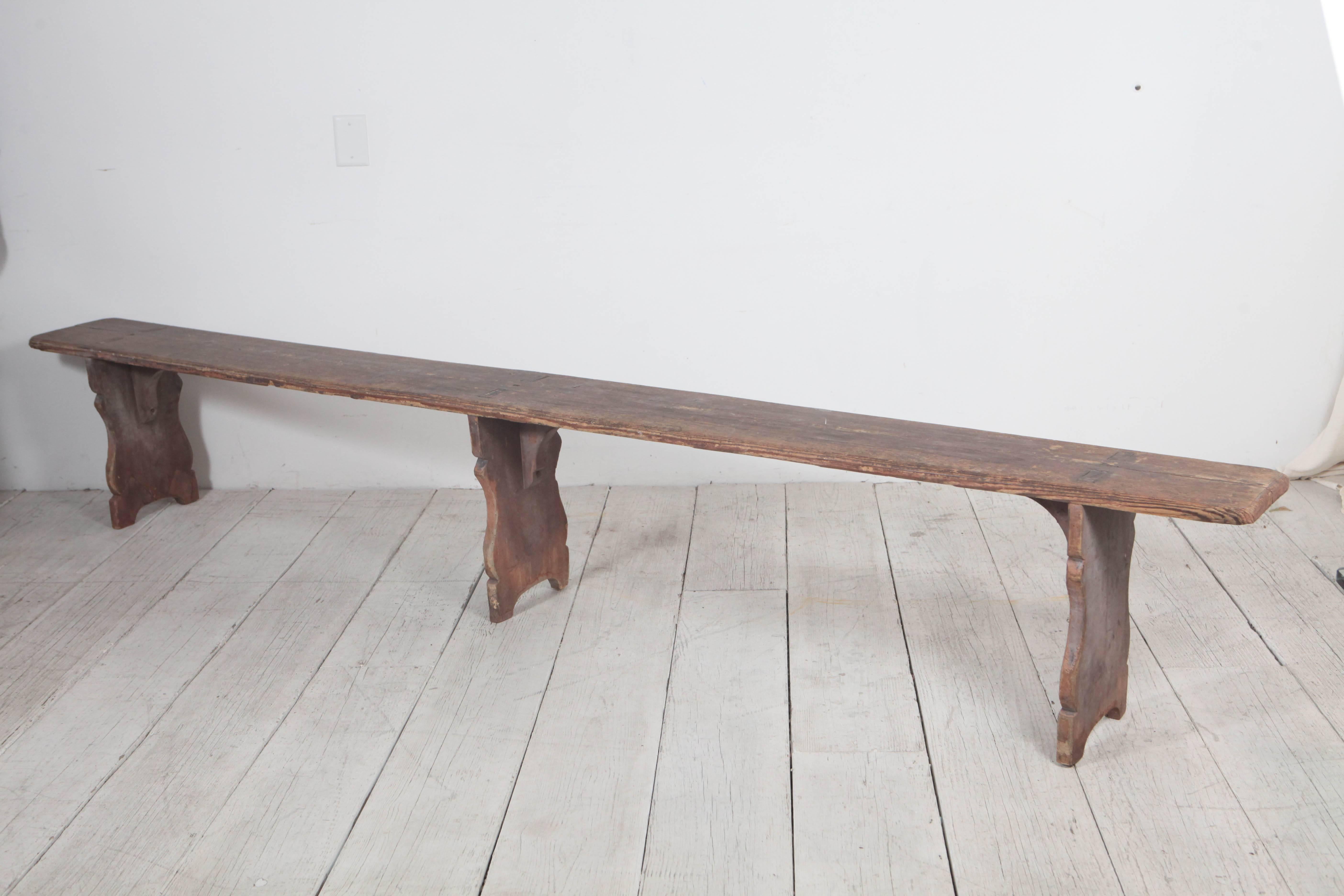Long (Ten Foot) Rustic Farm Bench at 1stDibs