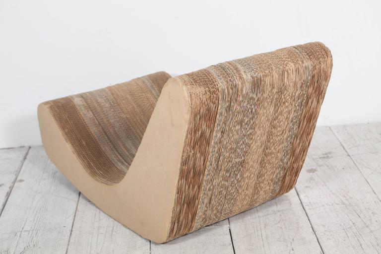 Corrugated Cardboard Low Rocker in the Style of Frank Gehry at 1stDibs
