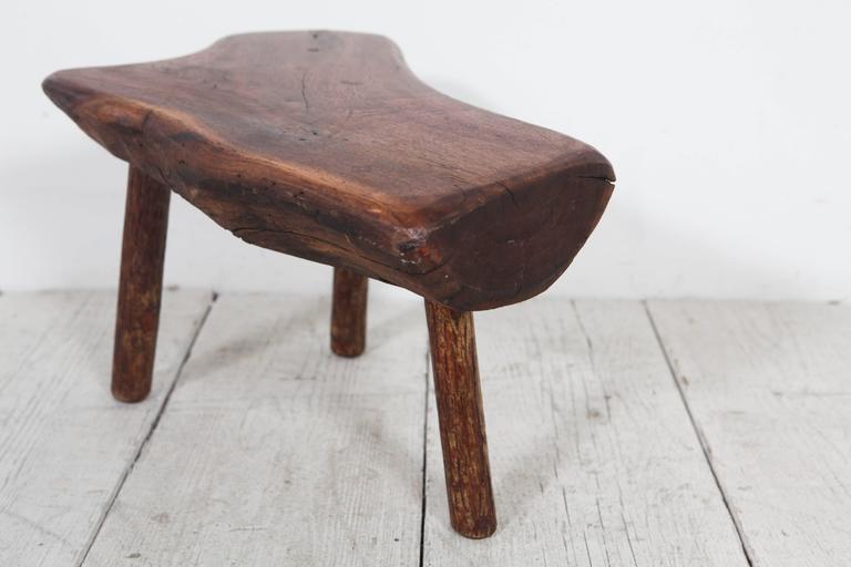 Small Rectangular Organic "Live Edge" Stool at 1stDibs | live edge ...