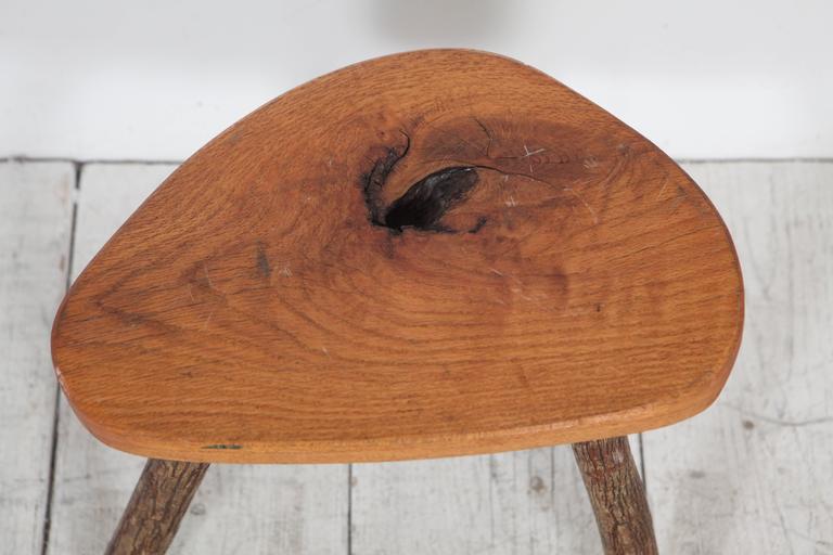 Small Round Organic "Live Edge" Stool at 1stDibs