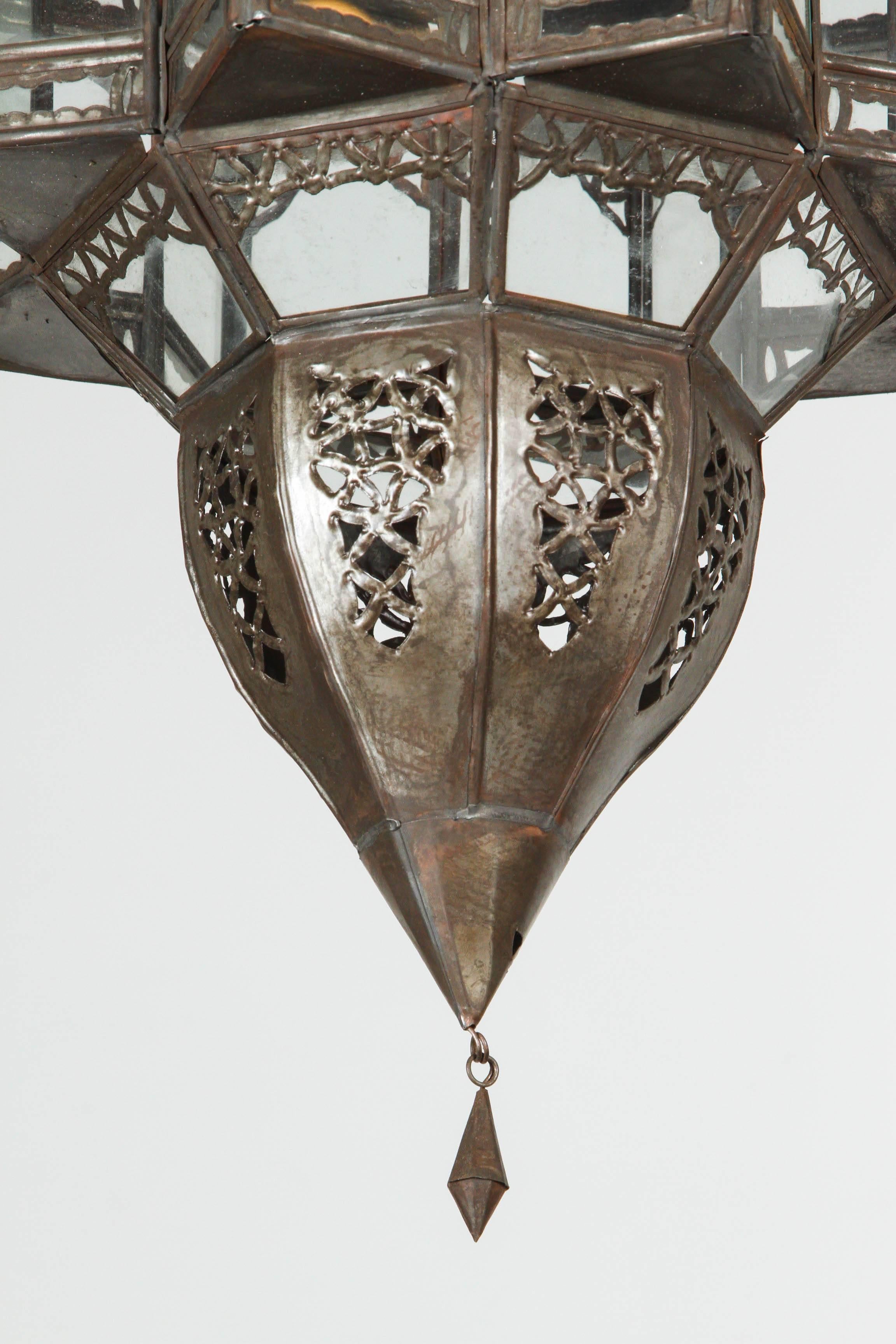 Moroccan Moorish Glass Lantern in Star Shape For Sale at 1stDibs ...