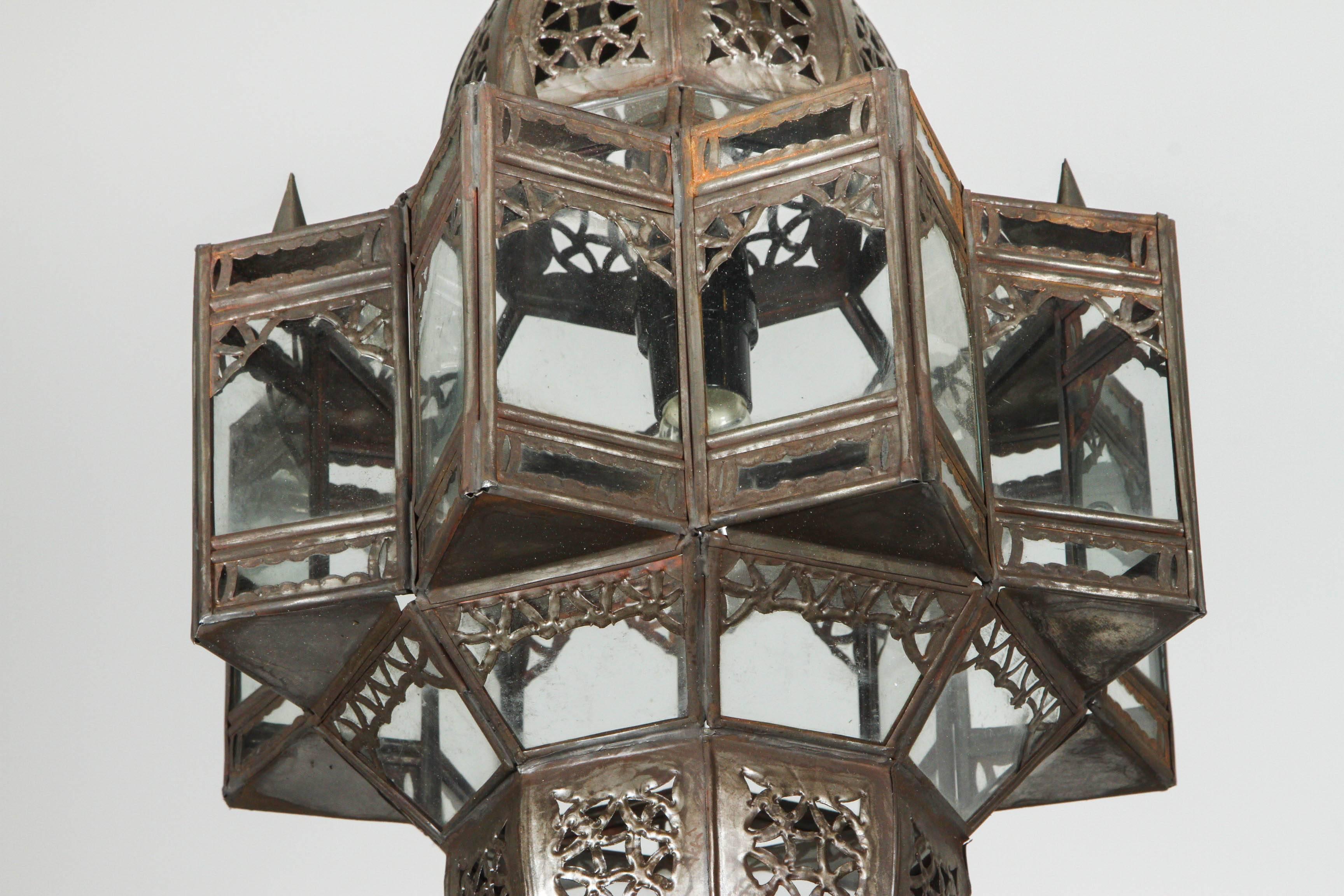 Moroccan Moorish Glass Lantern in Star Shape For Sale at 1stDibs ...