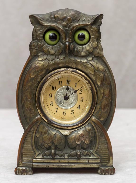 Whimsical Mechanical Owl Clock at 1stDibs | antique owl clock, vintage ...