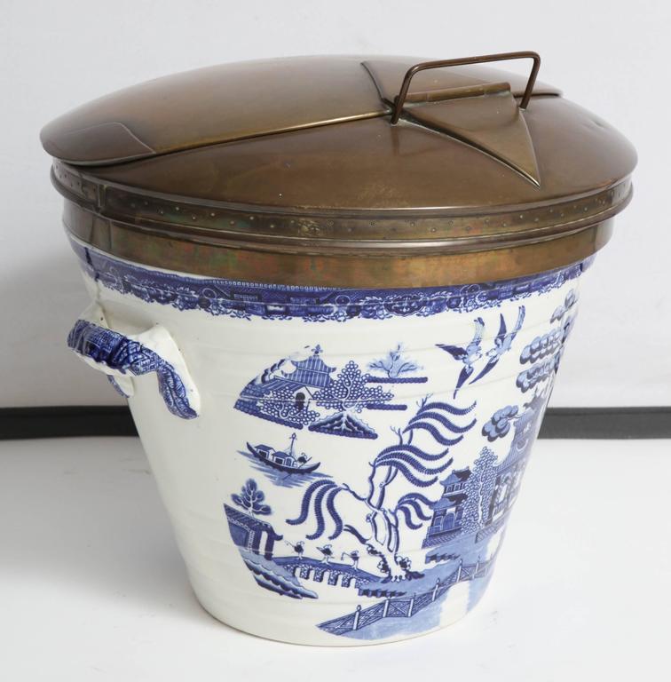 Pure Milk Willow Ware Milk Pail at 1stDibs | antique milk pail