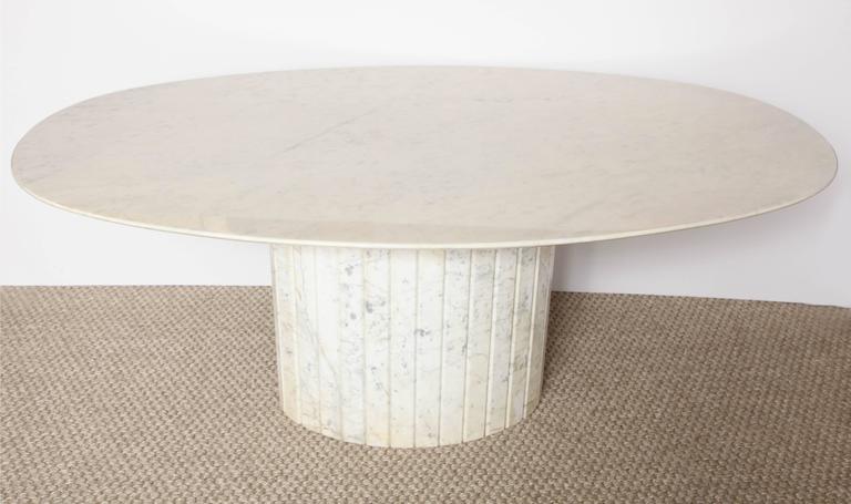 Oval Marble Dining Table at 1stDibs