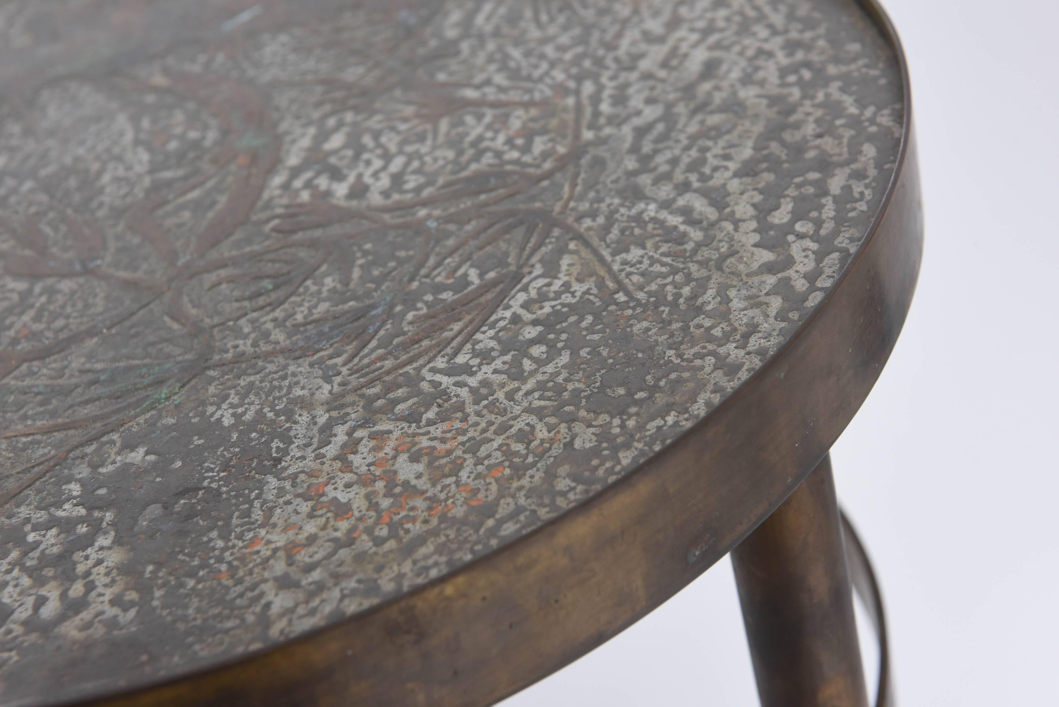 Philip and Kelvin LaVerne Floral Side Table at 1stDibs