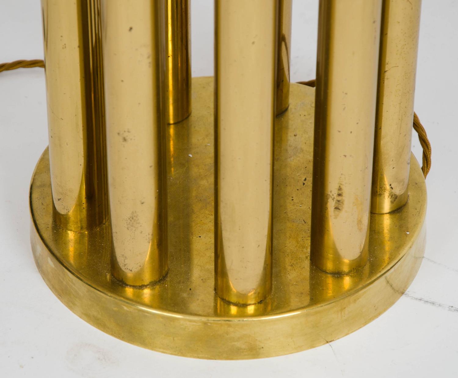 Brass Organ Pipe Floor Lamp by Reggiani at 1stdibs
