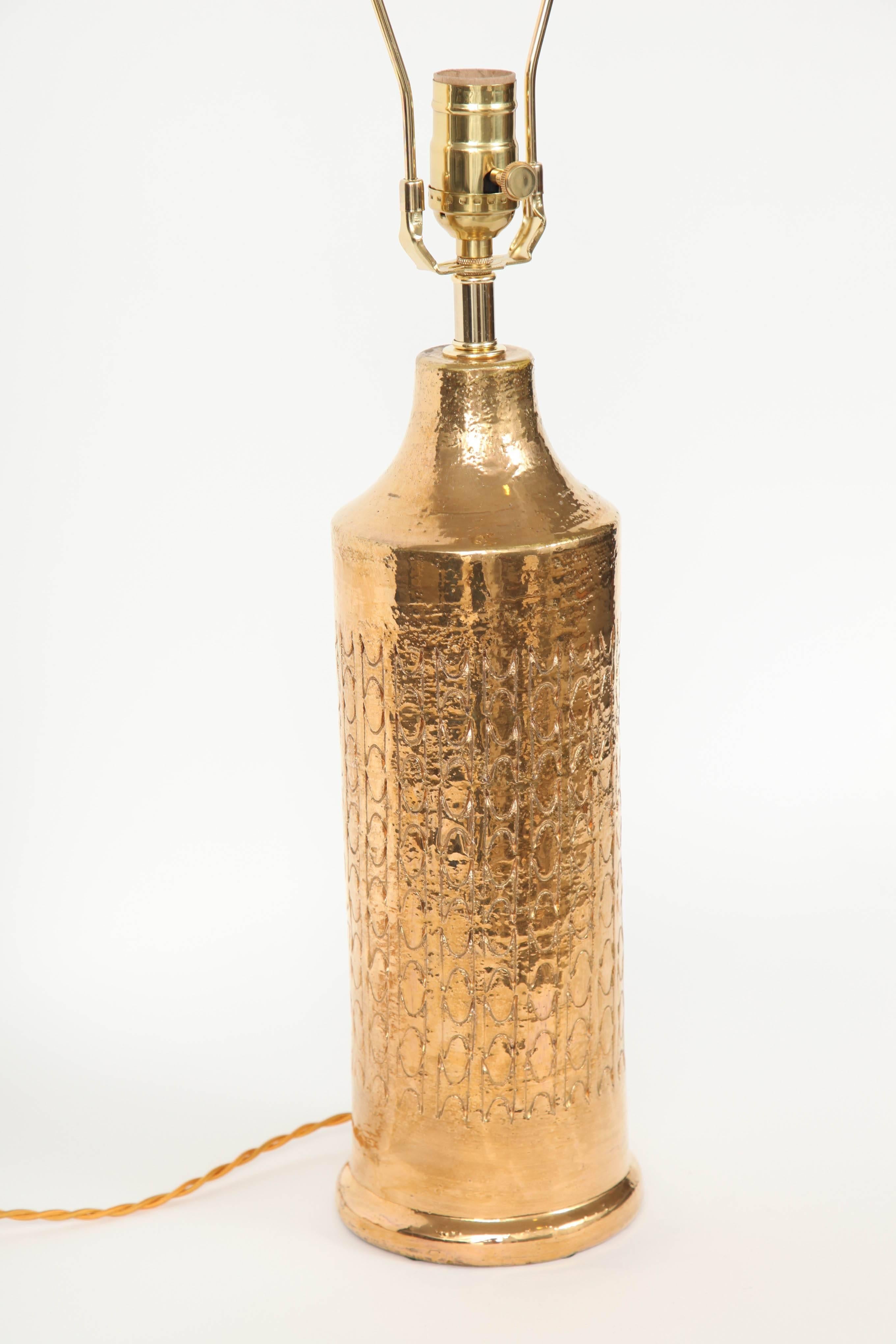 Bitossi Gold Glazed Ceramic Lamps at 1stDibs | bitossi lamps, bitossi lamp