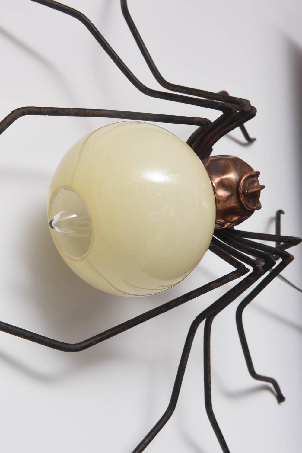 Pr. of Mid-Century Modern Artisan Spider Wall or Table Lamp, Murano ...