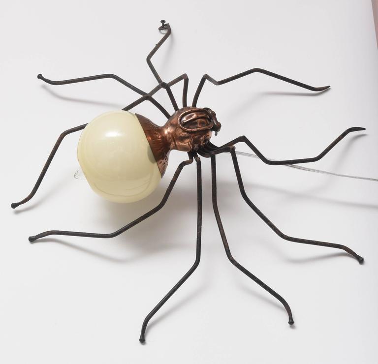 Pr. of Mid-Century Modern Artisan Spider Wall or Table Lamp, Murano ...