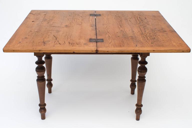 Pine and Beech Swivel Top Table at 1stDibs