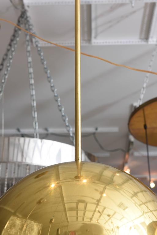Pair of Italian Brass and Glass Mushroom Light Fixtures at 1stDibs