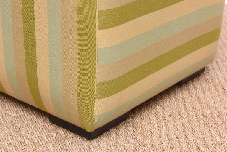 Modern Striped Ottoman, Footstool For Sale at 1stDibs | striped footstool