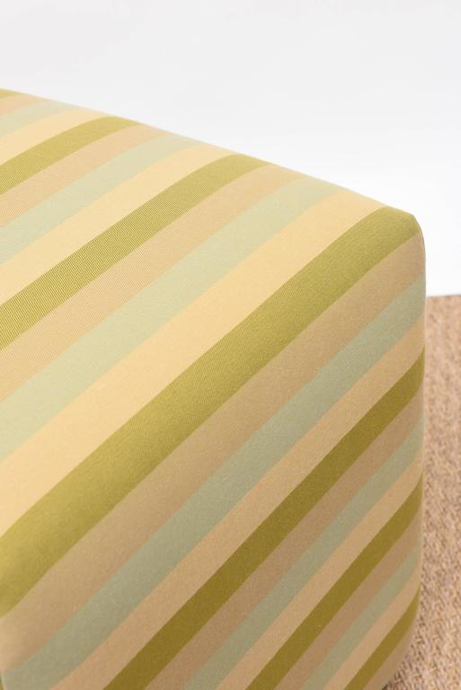 Modern Striped Ottoman, Footstool For Sale at 1stDibs | striped footstool