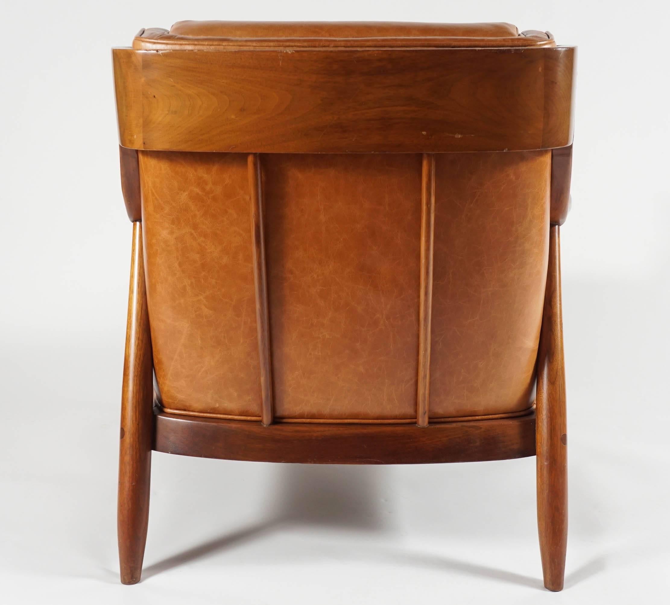 John Stuart Leather Lounge Chair at 1stDibs