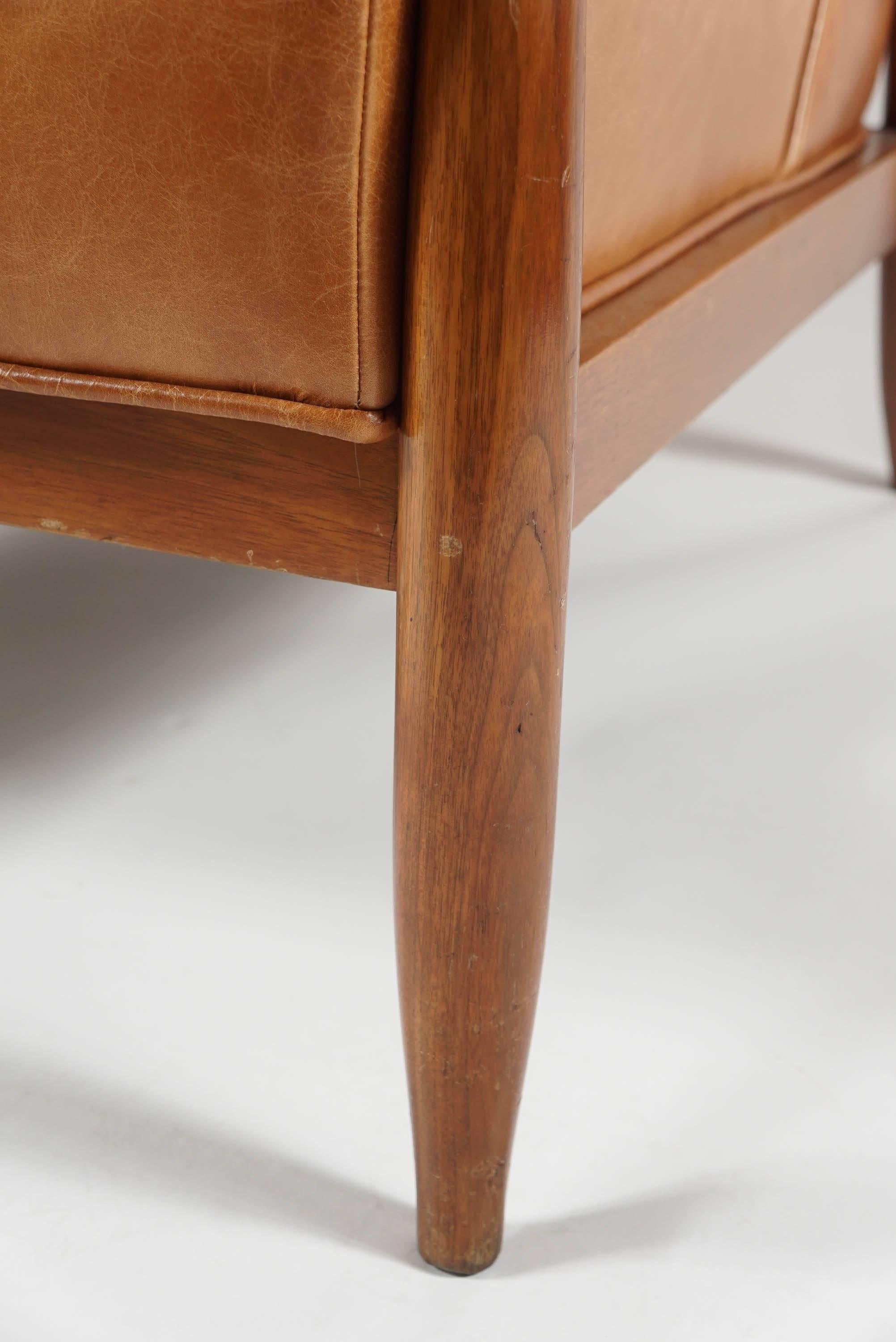 John Stuart Leather Lounge Chair at 1stDibs