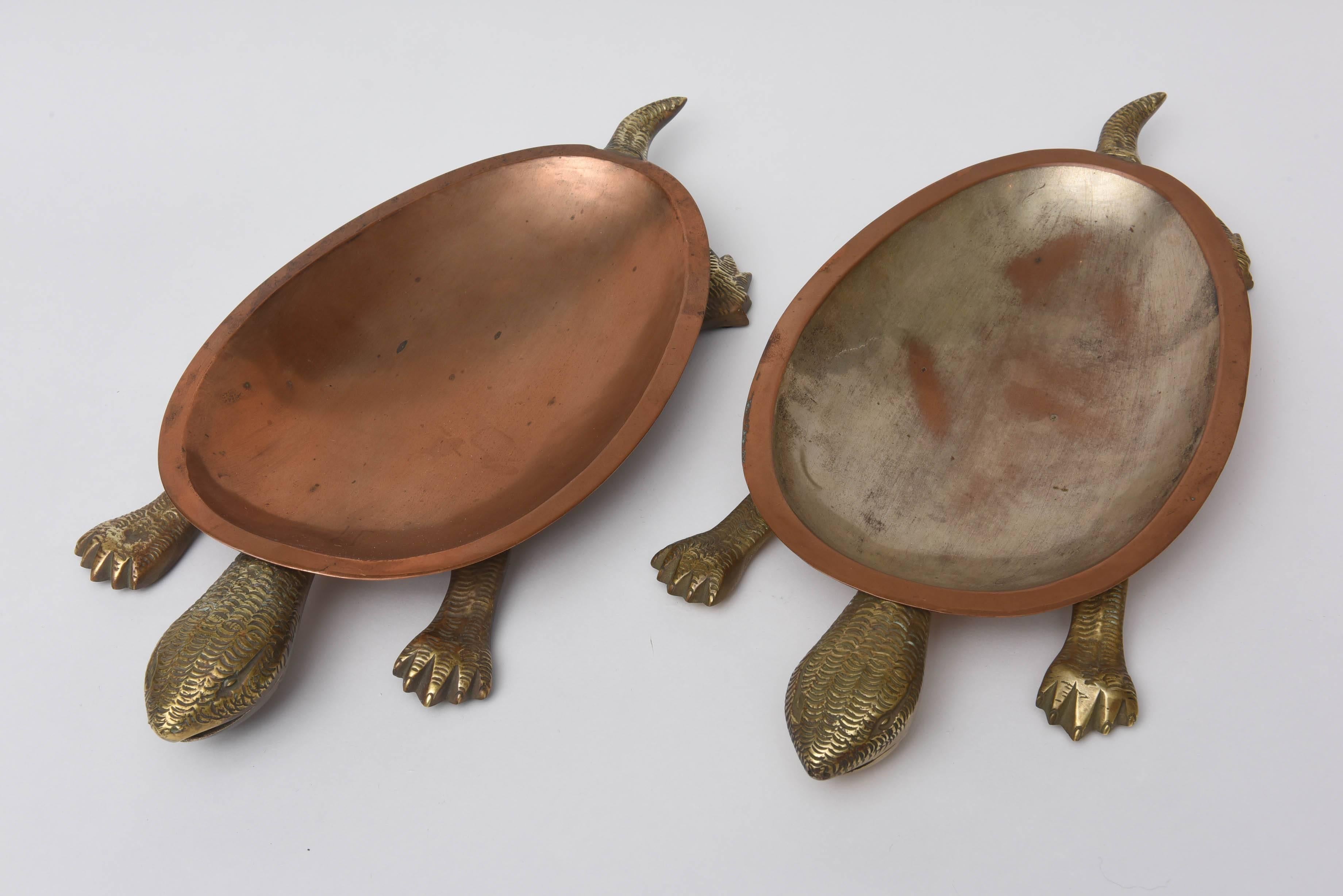 Mexican Mid-Century Abalone and Brass Turtle Serving Bowls at 1stDibs ...