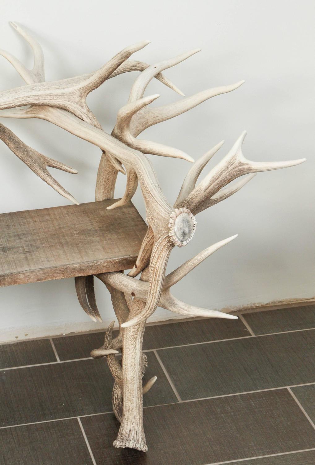 Magnificent Elk Antler Bench For Sale at 1stdibs