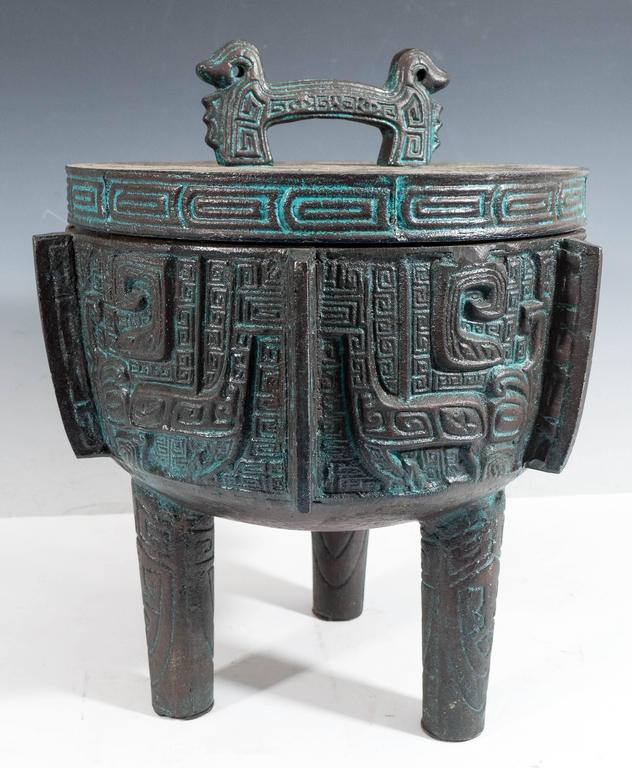 James Mont Style Asian Inspired Ice Bucket with Cover For Sale at ...