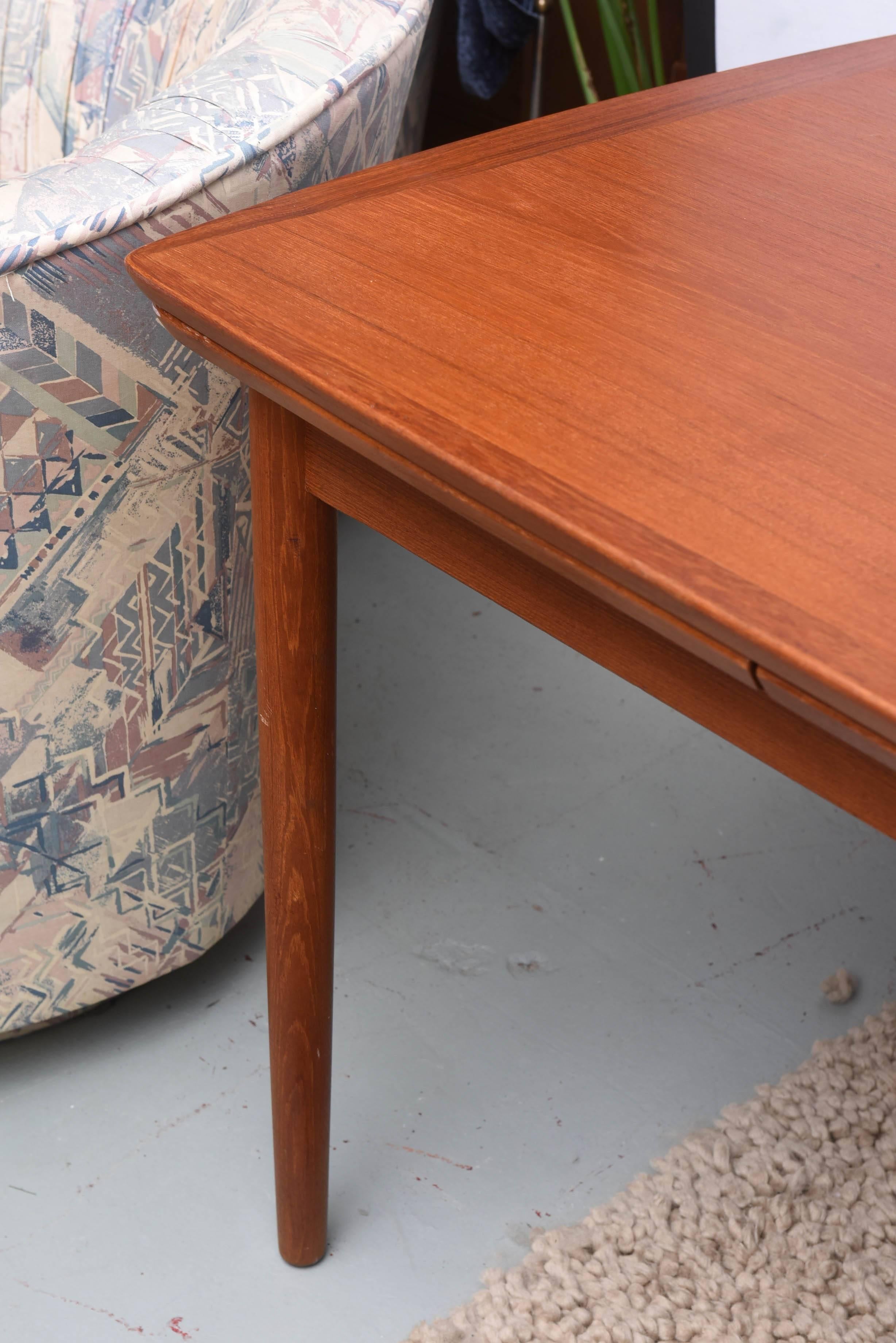 Povl Dinesen Teak Expandable Dining Table, 1950s, Denmark at 1stDibs ...