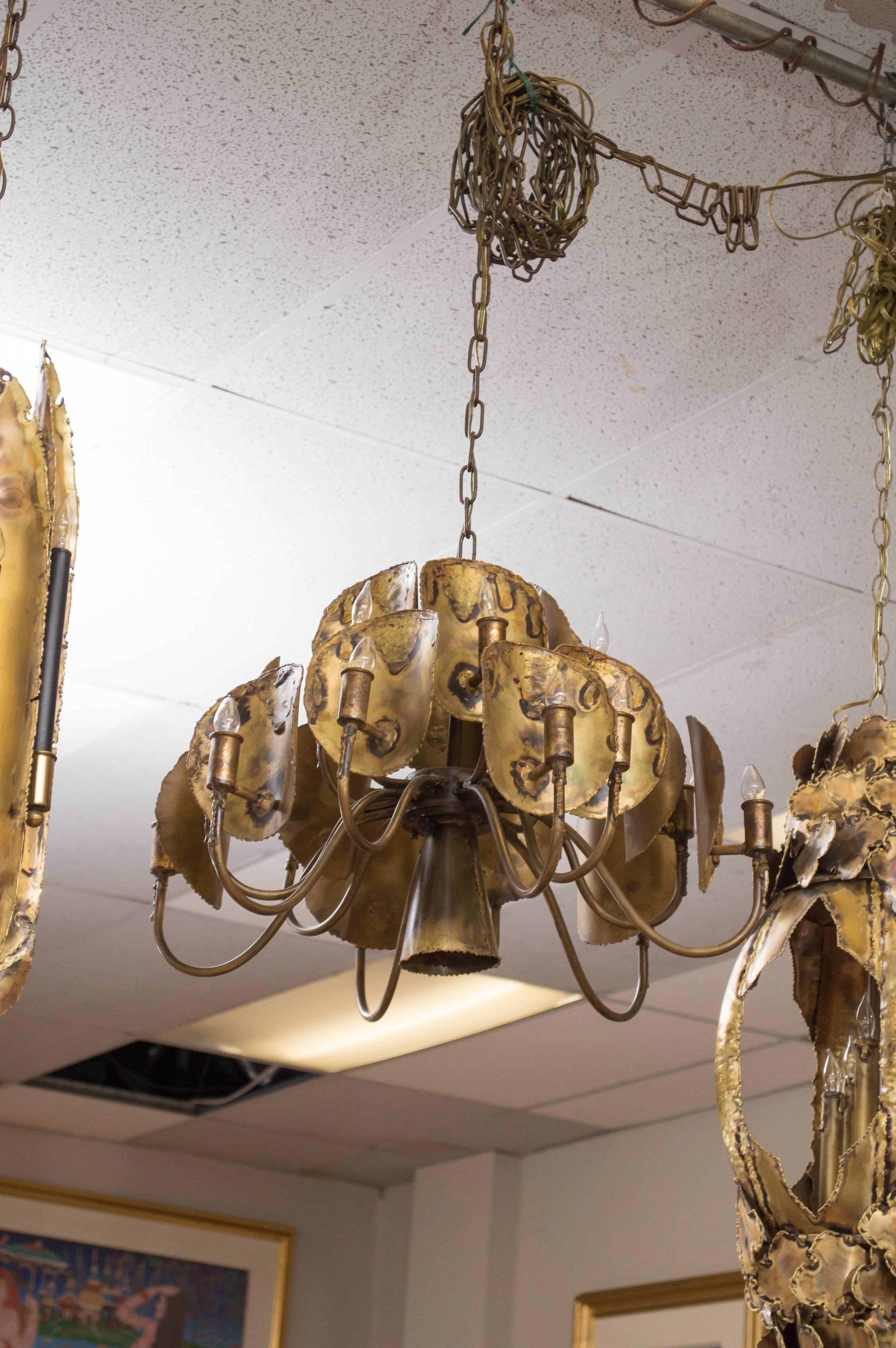 Tom Greene Designed Brutalist Chandelier for Feldman Lighting at ...