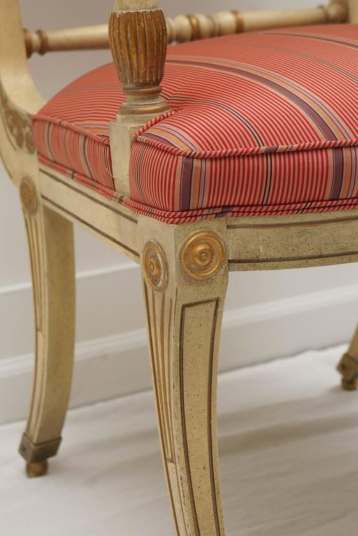 Hollywood Regency Glam Klismos Greek Key Chair at 1stDibs