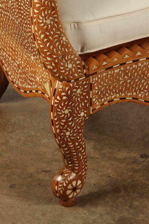 Pair of Inlaid Indian Chairs at 1stDibs